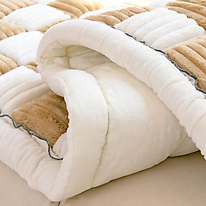 Large Plaid Square Pet Mat Bed Couch Cover - Waterproof Blanket Dog Bed Cover Pet Blanket for Large Dogs - Funnyfuzzy Cream-Coloured - Funny Fuzzy Couch Cover