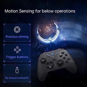 FLYDIGI Vader 2 Wireless Game Controller, Configurable Multi-Platform Gamepad, Dual Vibration, 6-axis Motion Sensing, DOES NOT SUPPORT IOS 13.4 AND ABOVE (Grey)