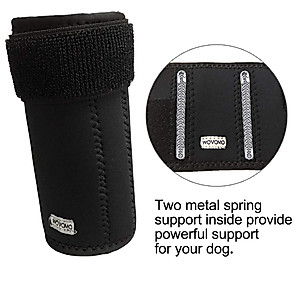Dog Canine Front Leg Brace Wrap, Pair of Dog Leg Compression Sleeve Brace Wrap with Metal Strips Protects Wounds Brace Heals and Prevents Injuries & Sprains Helps Arthritis L/XL