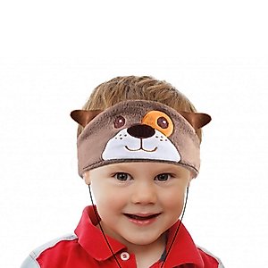 Contixo H1 Kids Headphones, 85dB Volume Limiting with Adjustable Speakers Soft Children Fleece Headband Toddler Headphones for Home and Travel - Animal Character Design, (Dog)