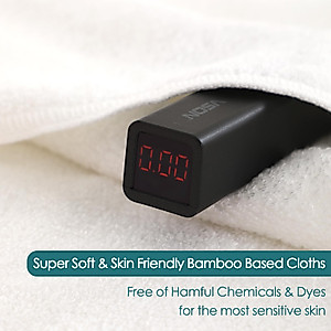 JEFFSUN Face Towels 6 Pack, 13x13 inch Extra Large White Wash Cloths on Sensitive Skin, Super Soft and Skin Friendly Bath Washcloths for Face and Body, Easy to Clean Quick Dry Facial Cleansing Cloths