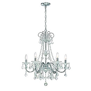 Canterbury Park Collection 6-Light Chrome Crystal Chandelier