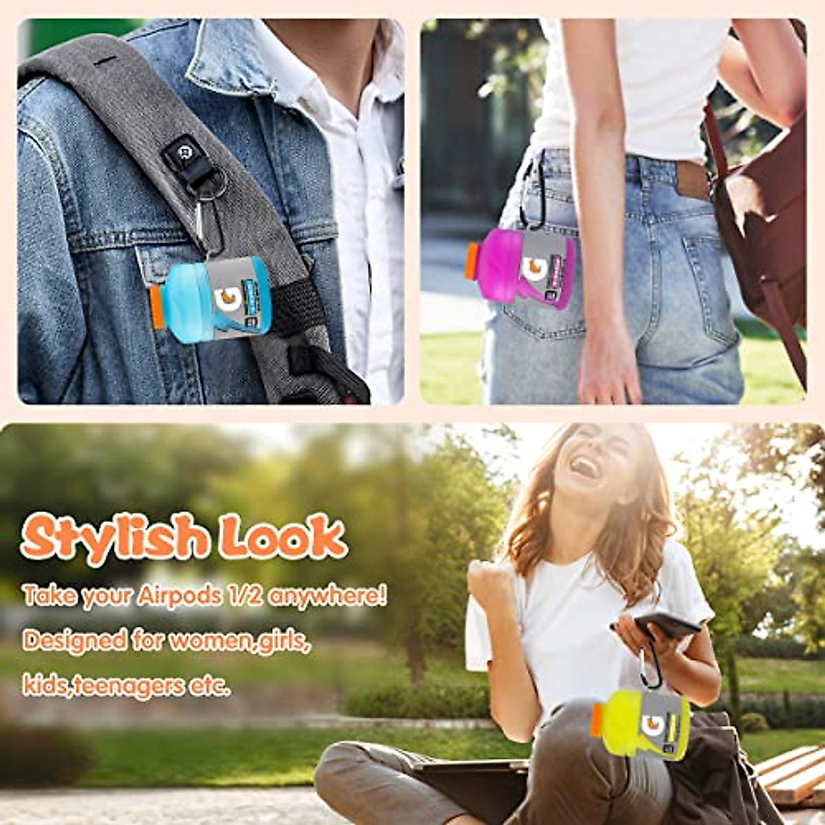 3 Pack Drink Cases for AirPods Case 2nd Generation, Funny Soft Silicone Fashion Cartoon Food Skin Protective Cover, Sport Drinks Water Cute Fun for Apple AirPod 2/1 Women Girls Boys with Keychain