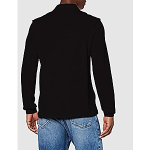 Lacoste mens Classic Long Sleeve Pique Polo Shirt, Black, Large US