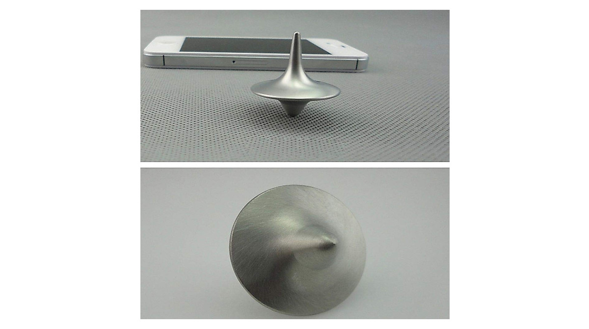 Silver Mini Spinning Top Toy for Kids & Adults
