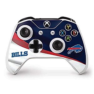 Skinit Decal Gaming Skin Compatible with Xbox One S Controller - Officially Licensed NFL Buffalo Bills Design