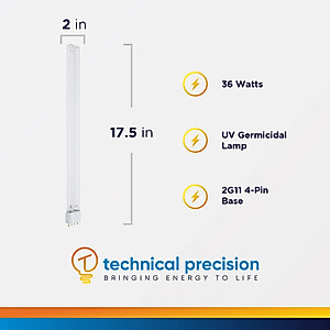Technical Precision UC36W1006 ABYAUC36W1006-2pack Ultraviolet Light Bulb, 2 Count (Pack of 1)