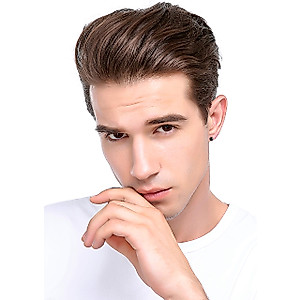 LOYALLOOK 40Pairs Silver Black Tone Stainless Steel Stud Earring for Men Women CZ Round Ball Earring Piercing Set,2-6mm