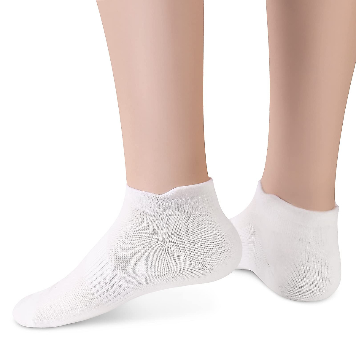 Women's Ankle Cotton Socks - Low Cut Athletic Sports Running Breathable Thin No Show Socks With Tab 6 Pairs