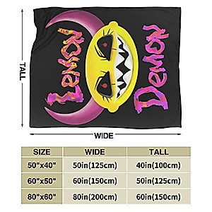 Lemon Demon Blanket Flannel Super Soft Fleece Lightweight Throw Blanket for Bed Couch Sofa 50"X40"