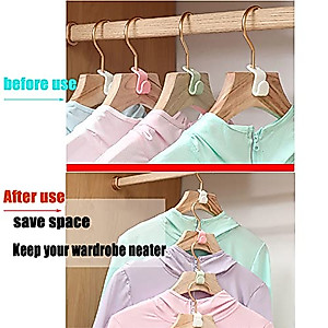 30 Pcs Clothes Hanger Connector Hooks for Space Saving Cascading Clothes Hangers Extender Assist Hooks for Clothes Organizer for Closet