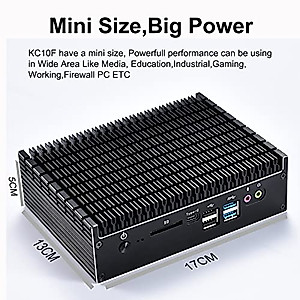 Mini PC Fanless,Intel Core i7 10510U (Up to 4.9GHZ),Windows 11 Pro/Linux, Slient Desktop Computer,16G DDR4 1TB NVME SSD, Metal Case,Dual Gigabit Ethernet,Support Auto Power on