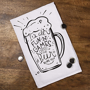 Primitives by Kathy Cotton Kitchen Towel, Until The Beer Runs Out