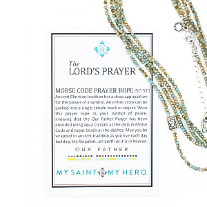 My Saint My Hero The Lord's Prayer Morse Code Prayer Rope