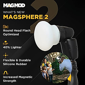 MagMod Starter Flash Kit 2 | Camera Speedlight Flash Diffuser | Magnetic Light Modifier Attachments | New and Improved MagMod Modifiers: MagGrip 2, MagSphere 2, MagGrid 2 | Superior Light Control
