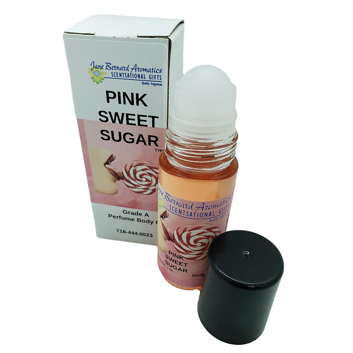 Jane Bernard Perfume Body oil for Women | PINK SWEET SUGAR | 30ml (1 oz glass roll on) | Skin Safe | Pure | Handcrafted and Sweetly Alluring.
