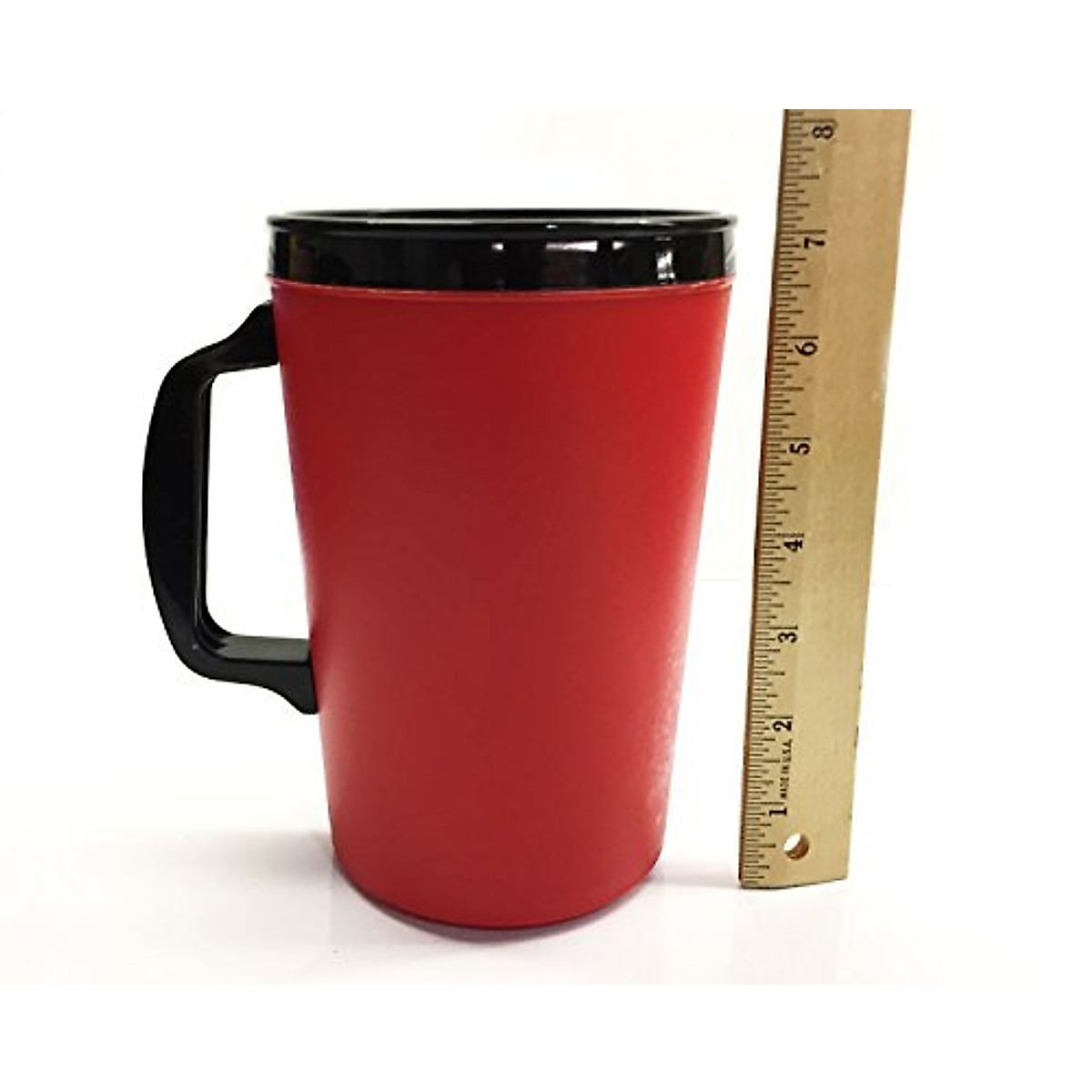 GAMA Electronics 2 ThermoServ Foam Insulated Coffee Mugs 34 oz (1) Blue & (1) Red