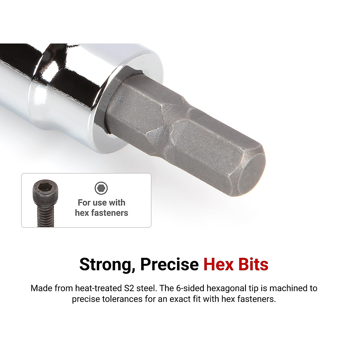 TEKTON 3/8 Inch Drive x 4.5 mm Hex Bit Socket | SHB13203