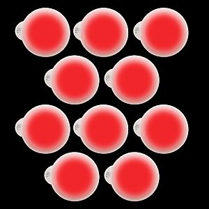 Cyalume ChemLight Military Grade LightShape Circle Marker, Red, 4 Hour Duration (Pack of 10) (9-42720PF)