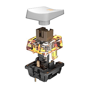 ROCCAT Vulcan 122 Mechanical PC Tactile Gaming Keyboard, Titan Switch, AIMO RGB Backlit Lighting Per Key, Detachable Palm/Wrist Rest, Anodized Aluminum Top Plate, Full Size, White/Silver