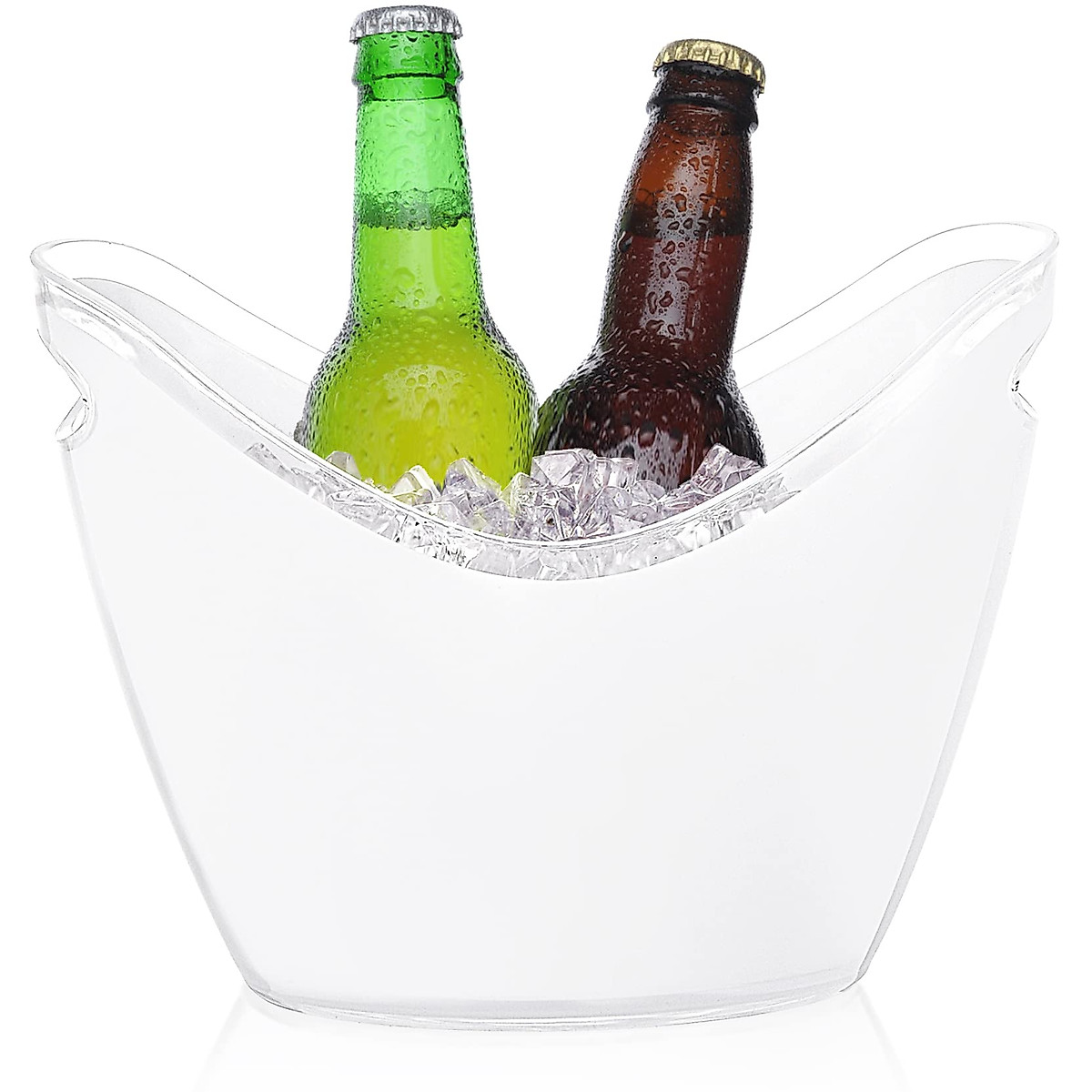 Yesland 3.5L Ice Buckets White Acrylic Drink Bucket Beverage Tub Wine Champagne Bucket - Storage Tub for Wine, Champagne or Beer Bottles Parties and Home Bar