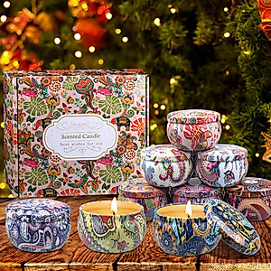 Scented Candles Gift Set for womem, 9 Pack Aromatherapy Candles for Home Scented, 180 Hour Long Lasting Soy Candle Lavender Candle Birthday Chrismas Gifts for Women Mom Bath Spa Yoga Candles