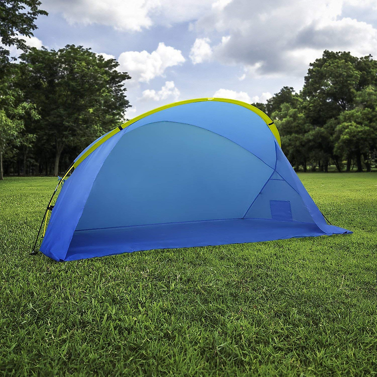 Easiest Beach Tent, Sun Shade Canopy 'Venus': Provide UV Protection for Your Family. Waterproof Shelters For Rain & Pacific Breeze, Easy Up Canopies, Sports Cabana Tents, Roadtrip Sunshade Shack. Blue