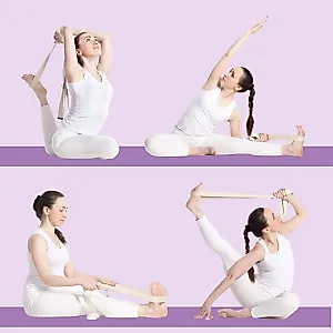 California Wellness Products Yoga Strap - yoga belt strap - yoga straps for stretching - exercise strap with Extra Safe Adjustable D-Ring Buckle for Pilates - yoga band for Women & Men