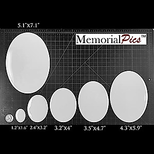 Custom Ceramic Picture for Headstone | Personalized Porcelain Photo Memorial Plaque for Tombstones | Waterproof Grave Decoration | Oval (3.2"x4")