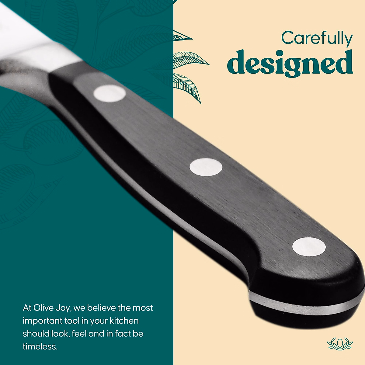 Olive Joy Paring Knife, Kitchen Knife with Sheath, Stainless Steel Vegetable Knife, 3.5" Small Knife with Gift Box and Knife Sheath Cover