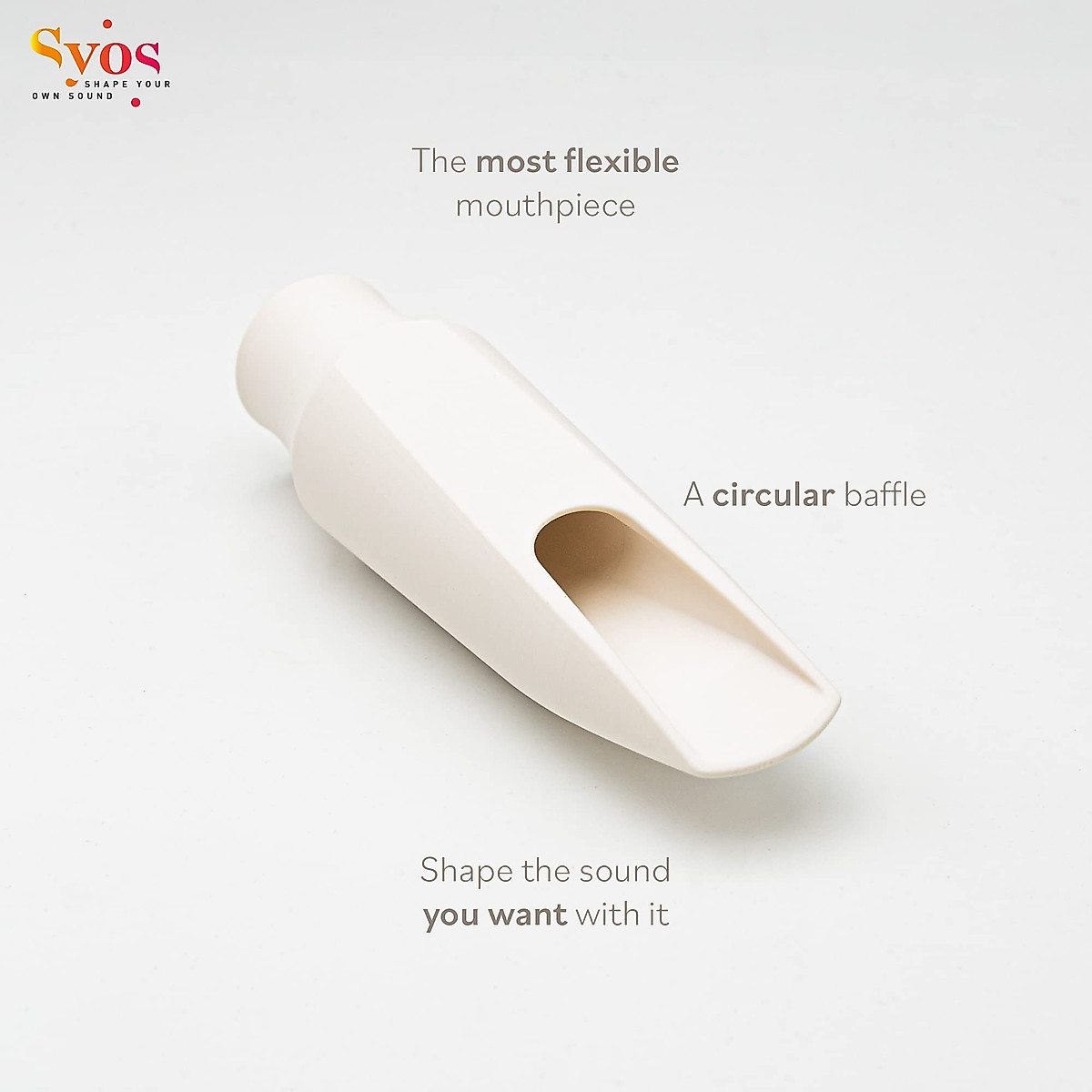 Syos Tenor Saxophone Mouthpiece, Steady Model, 7 Tip Opening, Arctic White, Improve the Sound of your Sax with this Easy-To-Play, Flexible and Homogeneous Tenor Sax Mouthpiece