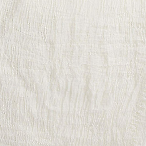 XRDSS Summer Cotton Blend Crinkle Vintage Soft Scarf with Fringed Edges 35" × 70" (White)