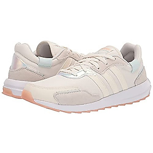 adidas Women's Retrorun Running Shoe, Chalk White/Chalk White/Halo Mint, 6.5