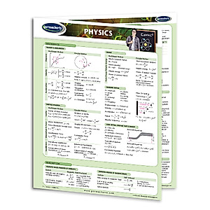Permacharts Physics Reference Guides- High School Physics Quick Reference Guide - 4 Chart Bundle