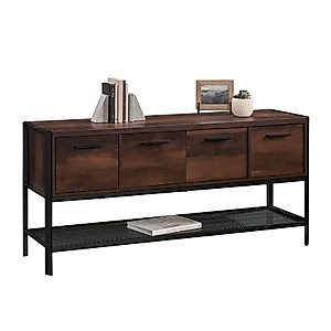 Sauder Briarbrook Engineered Wood and Metal Office Credenza in Barrel Oak