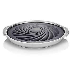 TECHEF - TRUE GRILL PAN - Stovetop Nonstick Indoor/Outdoor Smokeless BBQ Grill Set, including a Grill Plate and Alumium Drip Tray (Dome)