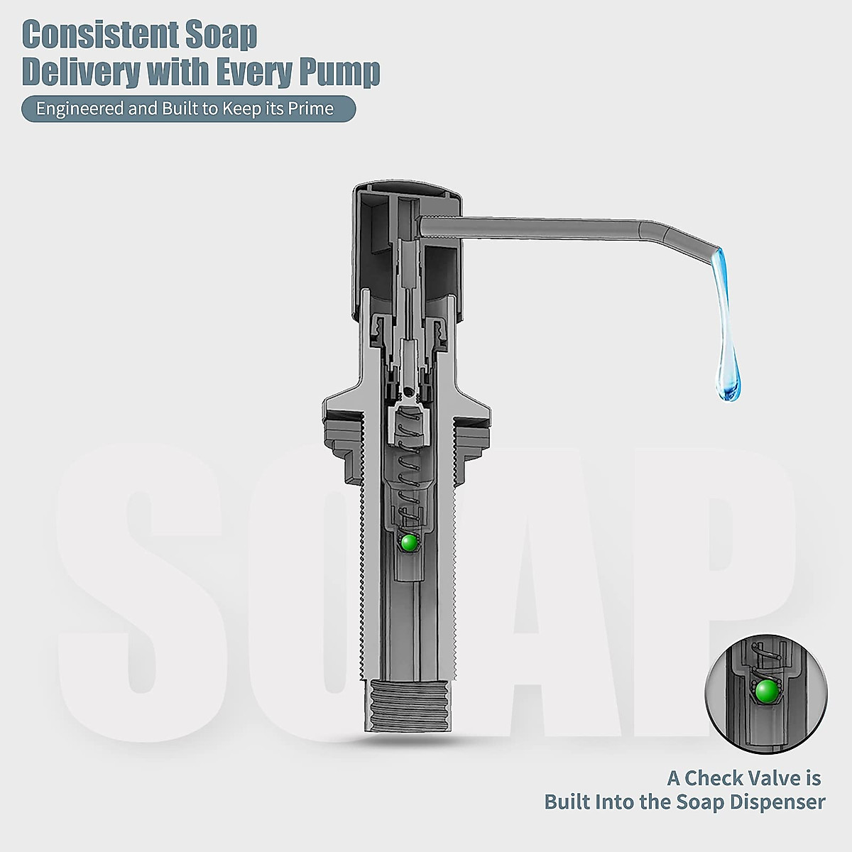 Casavilla Touchless Kitchen Faucet, Black, with Soap Dispenser and Deck Plate, Motion Sensor Smart Activated Single Handle Stainless Steel Sink Faucets, 18IN/48CM Tall