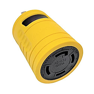 Parkworld 884975 Generator Adapter 4-Prong Locking 20A L14-20 Plug to 30A Locking L14-30 Receptacle