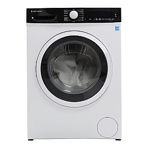 West Bend WB220FLWVW Front Load Washing Machine, Compact Washer, Stackable Option, 15 Automatic Cycles, Adjustable Water Temperatures, LED Display, and See-Through Door, 2.2 cu.ft, White