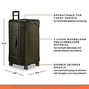 Briggs & Riley Torq Hardside Luggage, Hunter, Checked-X-Large 32-Inch