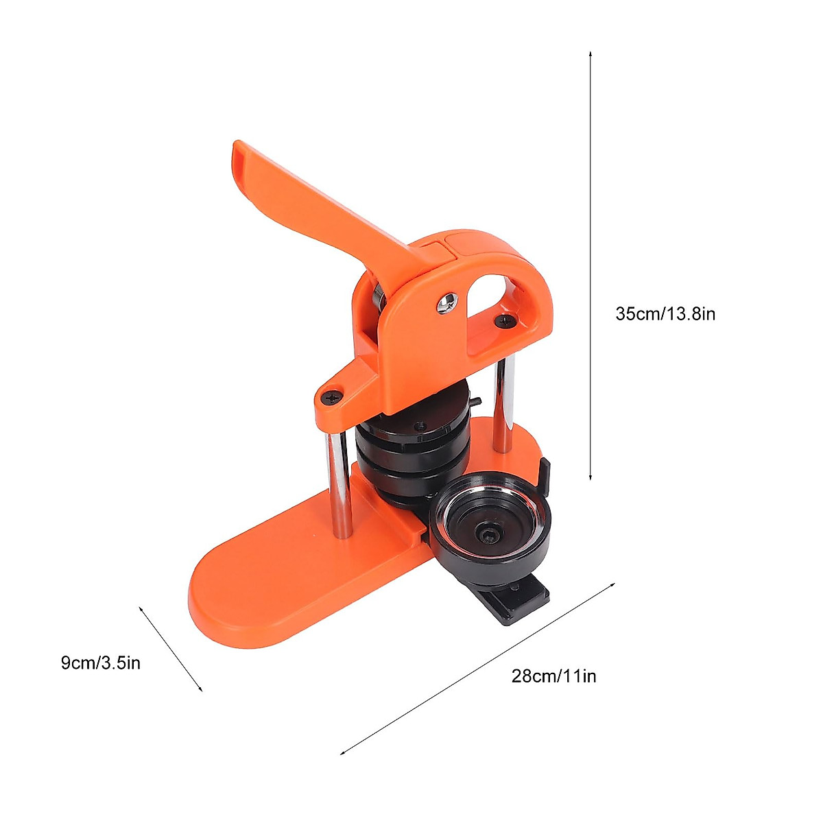 Button Maker Machine, Die Cutter Badge Button Maker DIY Button Press Machine Kit with 100PCS Pin Parts Circle Cutter Pin Manual (32mm)