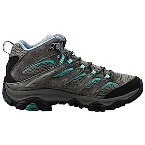 Merrell Women's J035850 Moab 3 MID WP Waterproof Hiking Shoe, Granite/Marine, 8 M