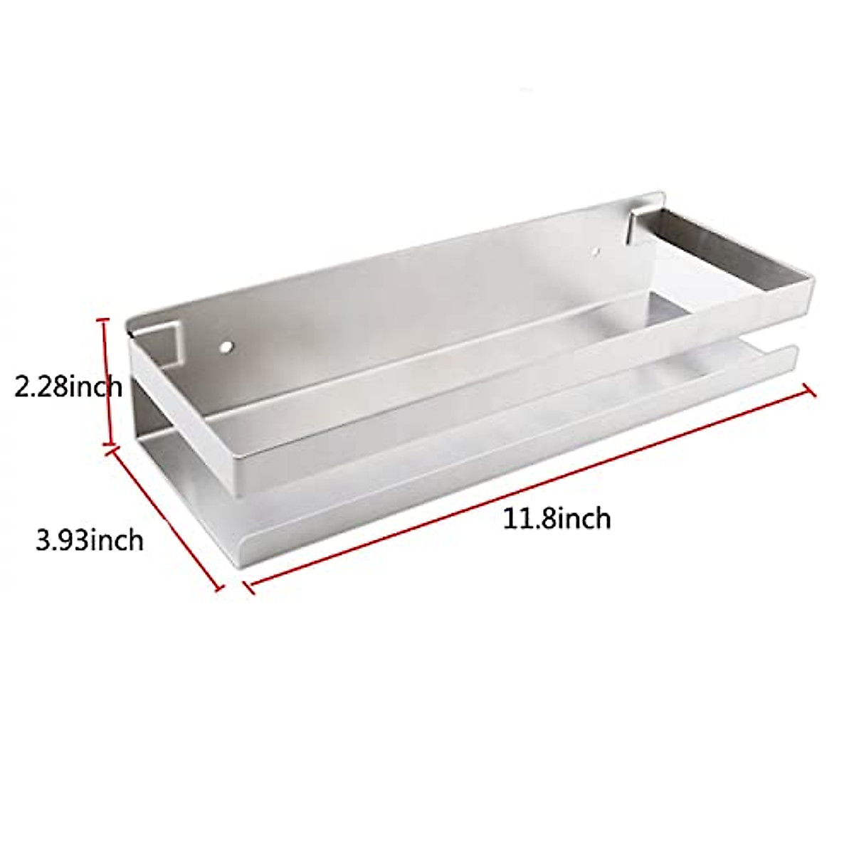 Bathroom Shower Caddy, Wall Mounted Stainless Steel Shower Shelf Caddy Rack Storage for Kitchen Basket Organization -12 inch
