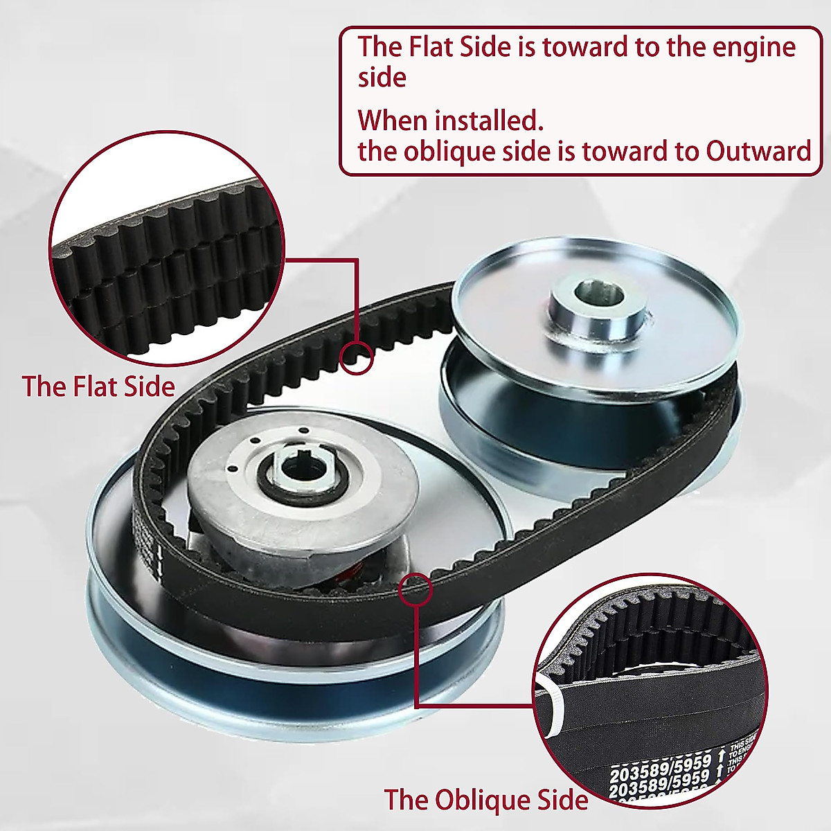 3PCS 30 Series Go Kart Drive Belt Replaces Manco 5959 / Comet 203589 Durable Trorque Converter Belt