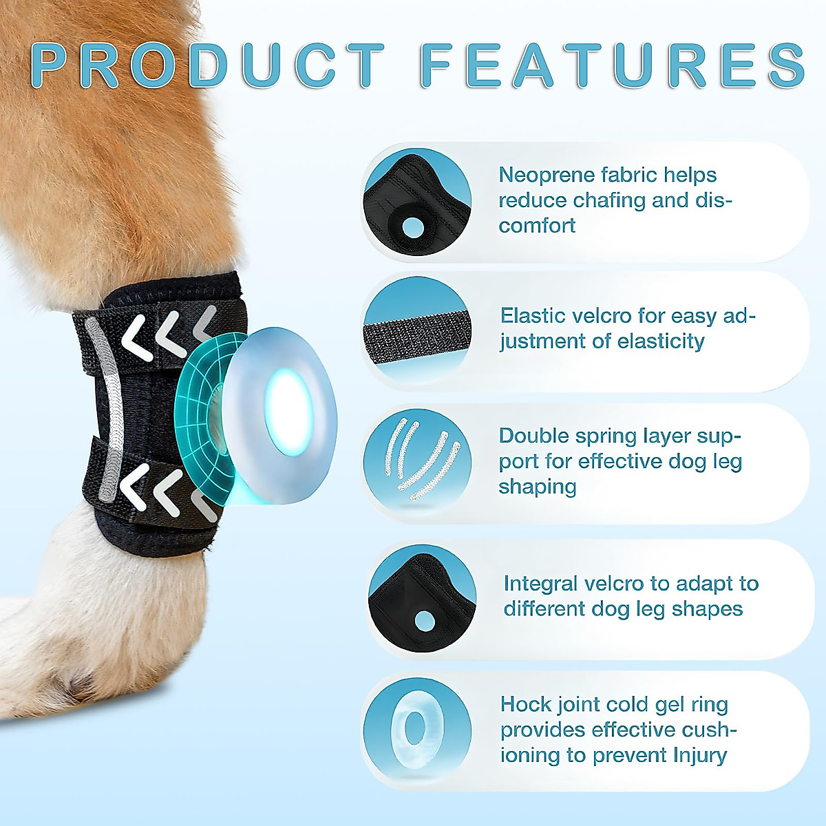 PaaWings 2024 Dog Leg Braces Dog Knee Brace for Back Leg- Dog Hip Brace for Torn Acl and Joint Relief -Dog Leg Sleeve - Dog Back Leg Support and Joint Supplement Black (XL)