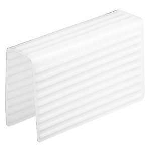 iDesign Lineo Silicone Sink Saddle, Glassware Protector for Kitchen, Bathroom Pots, Pans, Dishes, 8.25" x 1.75" x 4.5" - Clear