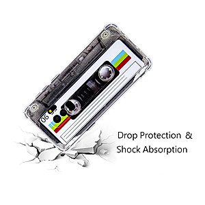 FAteamll Case for Galaxy S9 Plus,with Reinforced Corners TPU Soft Bumper Retro Cassette Tape Case Compatible with Samsung Galaxy S9+