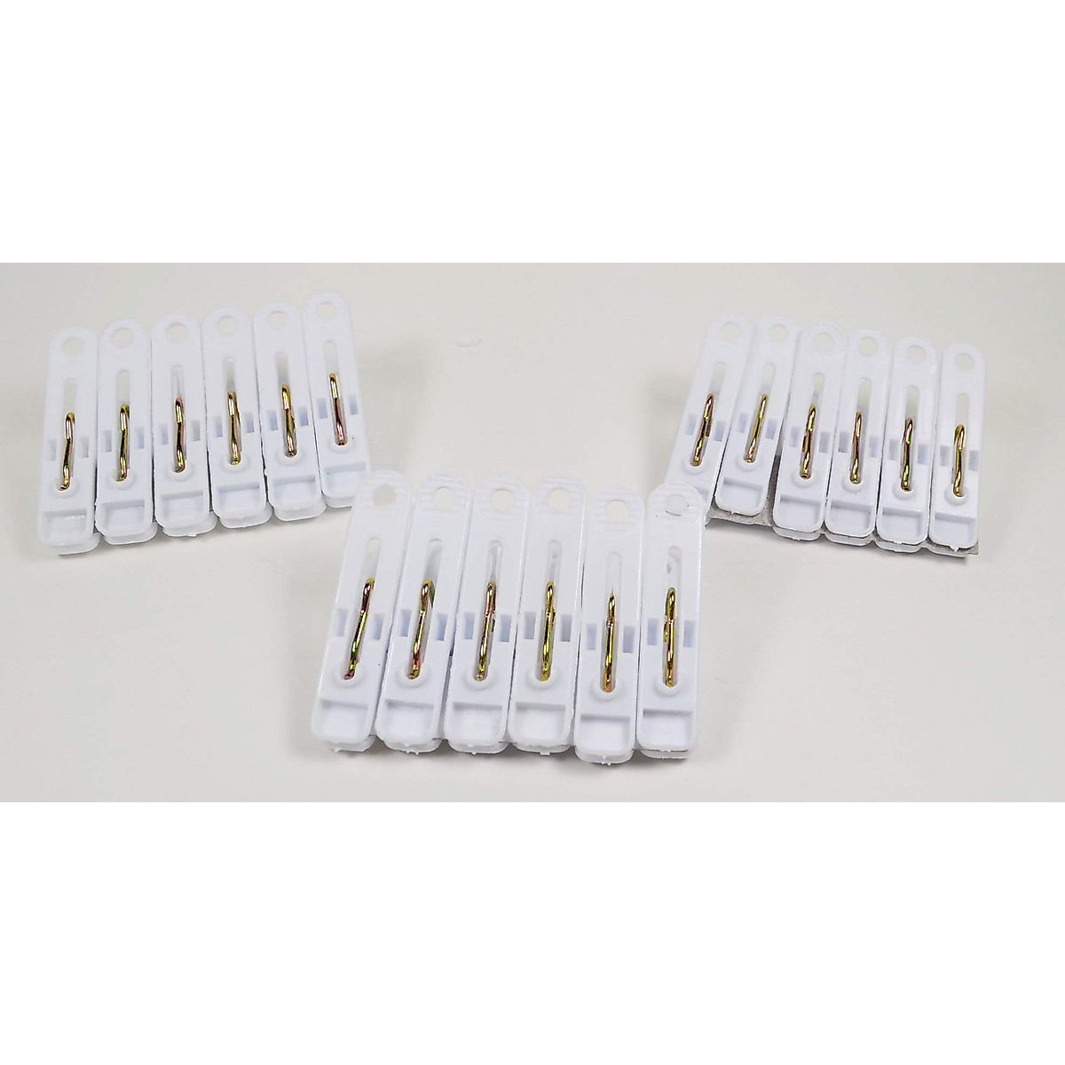 White Plastic Laundry Clothes Pins Home Aide Set of 36