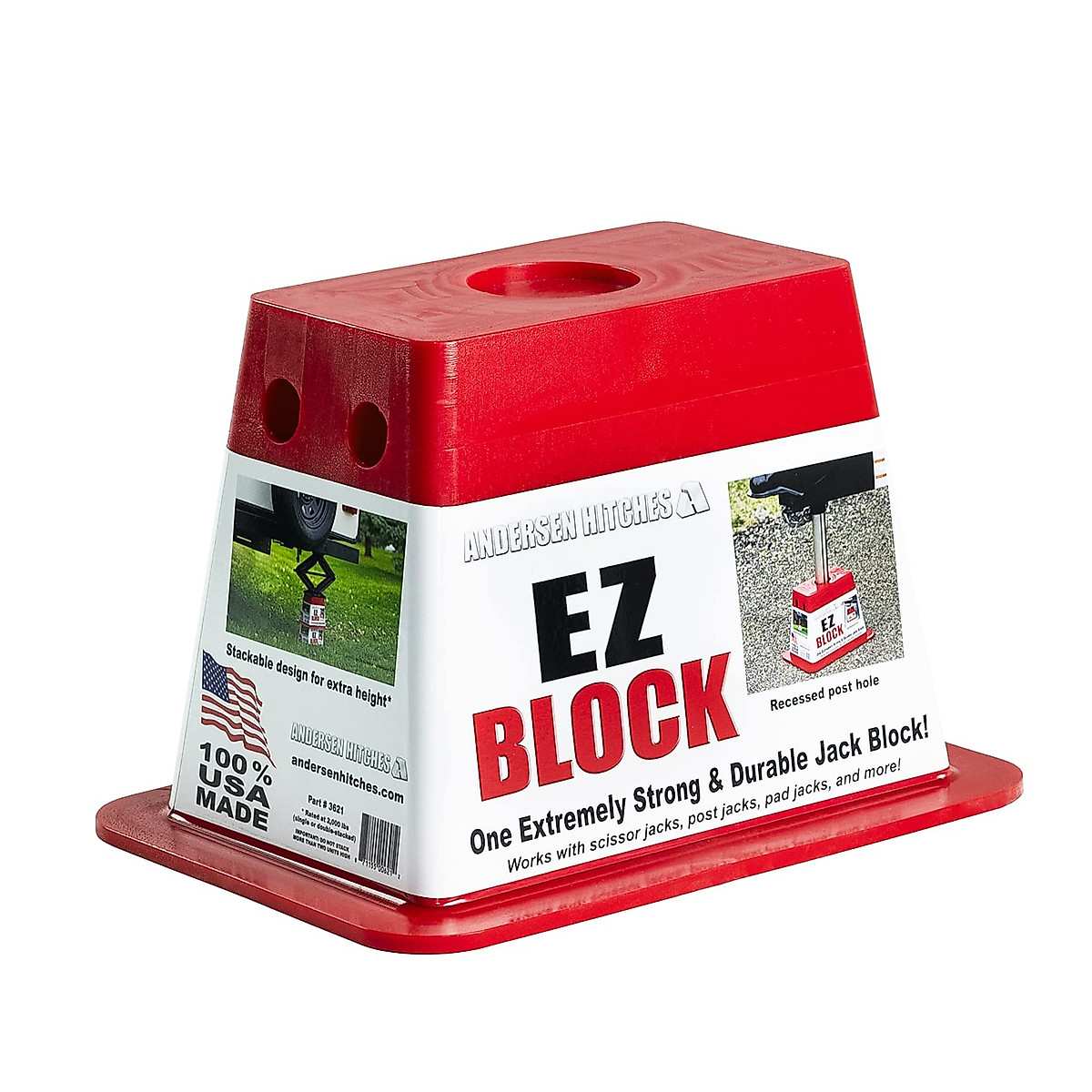 ANDERSEN HITCHES | RV Accessories | 4-Pack EZ Jack Blocks Leveling System | RV Stabilizer Stands | Heavy Duty Camper Level for RVs | 3621