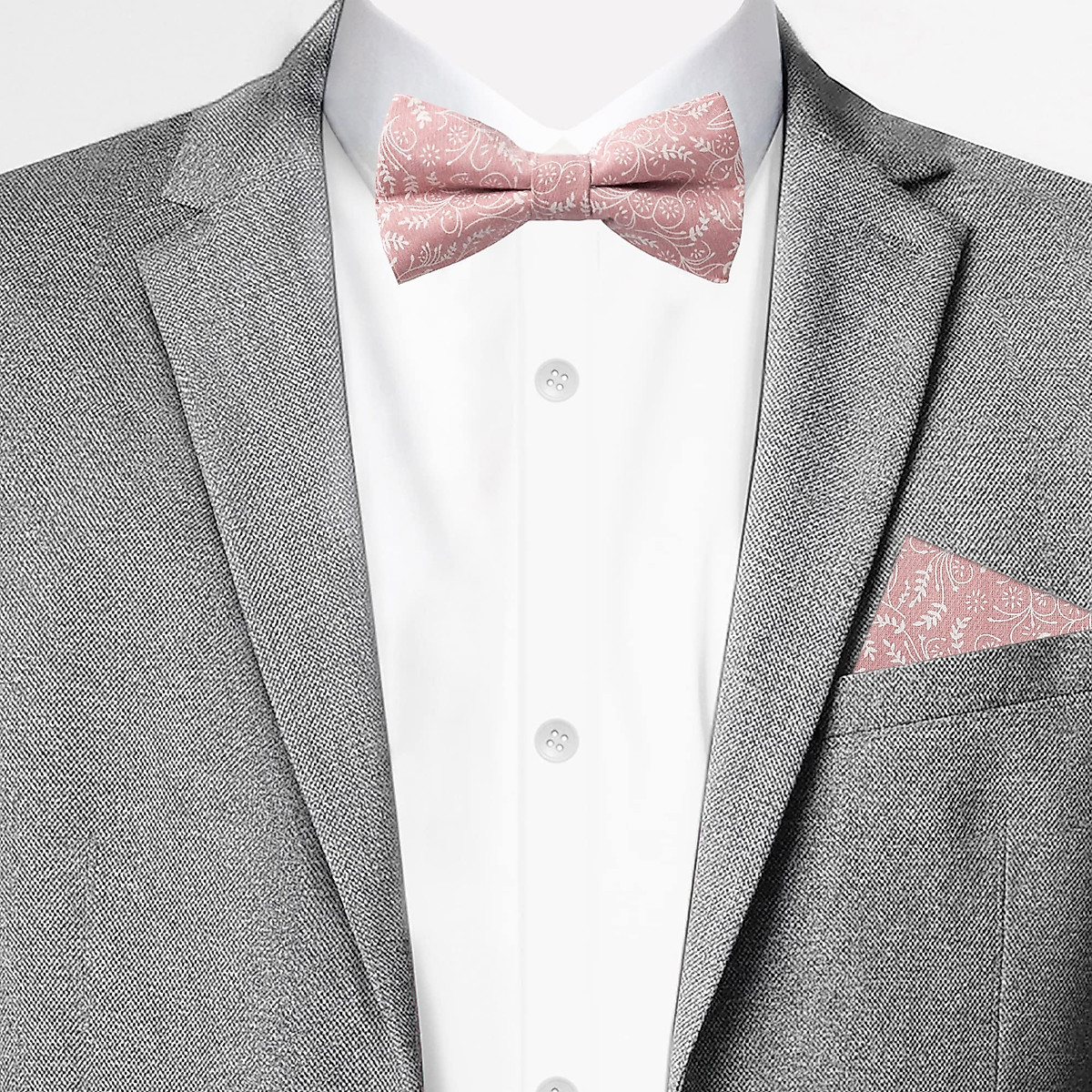 Jacob Alexander Men's Floral Pocket Square Handkerchief